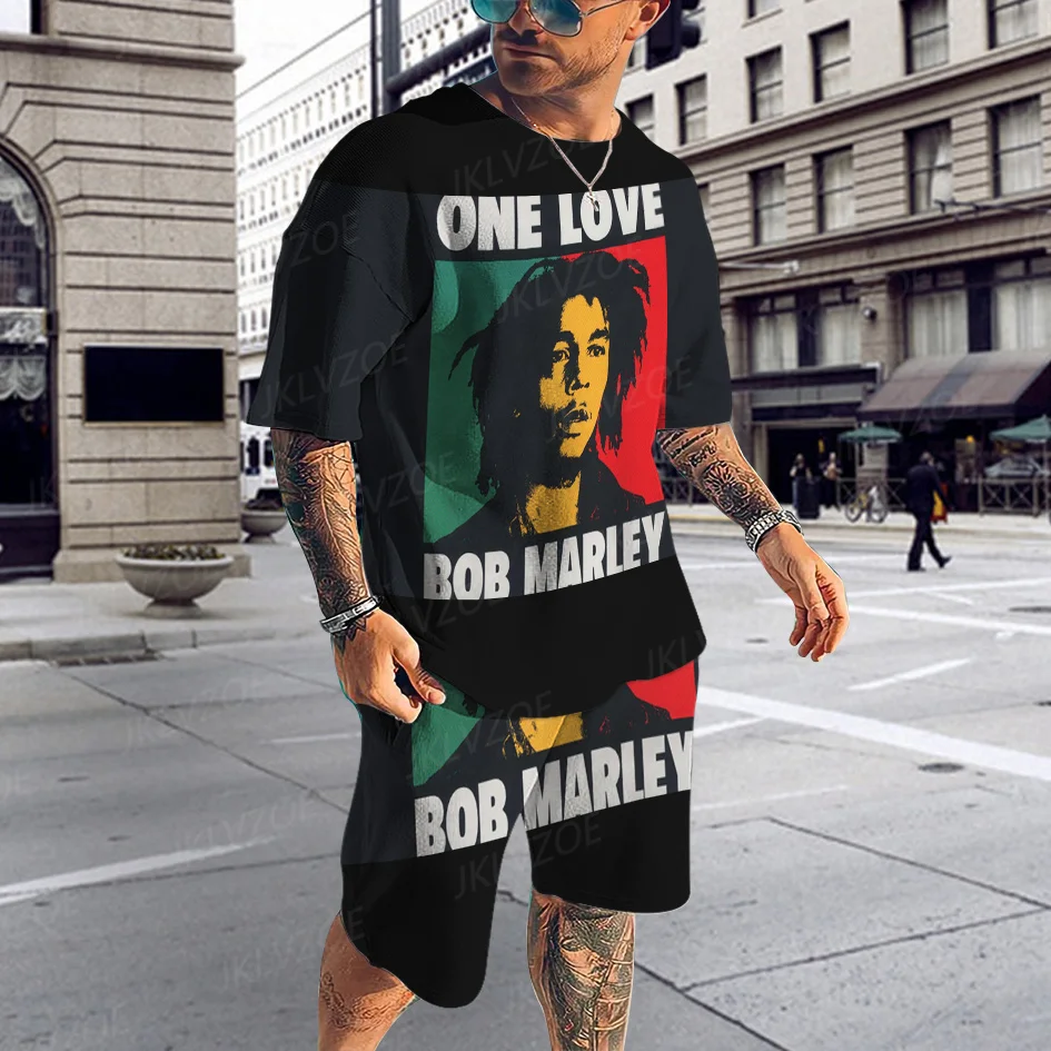 Summer-Bob-Marley-Men-s-Tracksuit-Tshirt-Set-3D-Printing-Shorts-2 ...