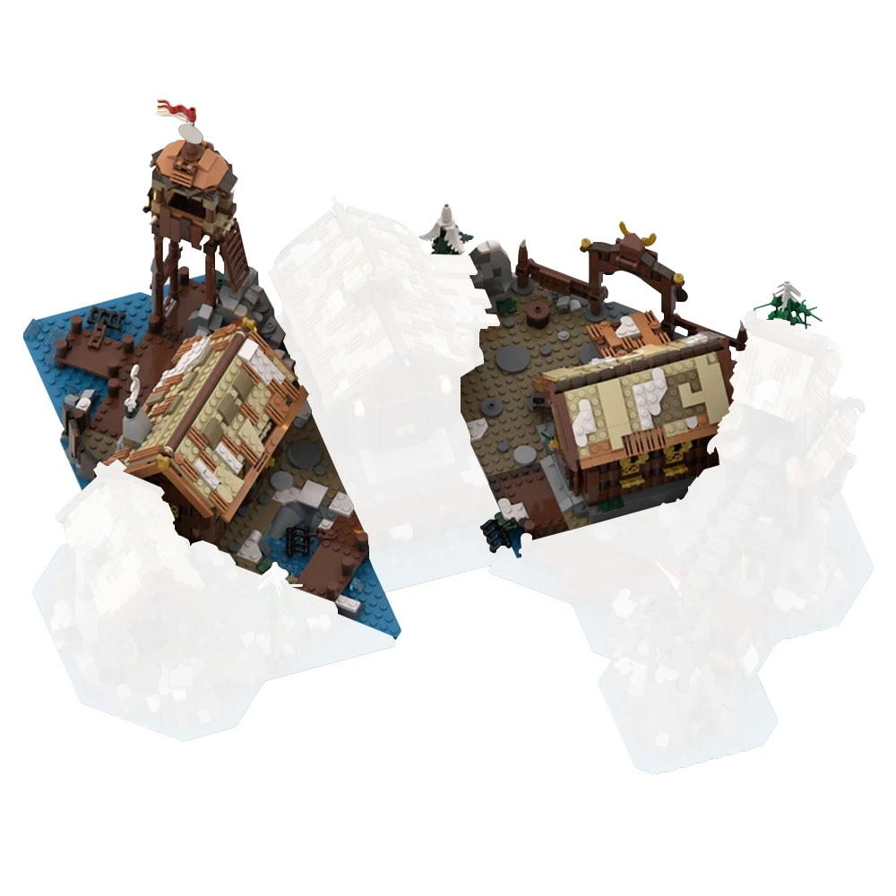 MOC-Vikings-Village-Building-Blocks-Sets-Medieval-House-Bricks-Building ...