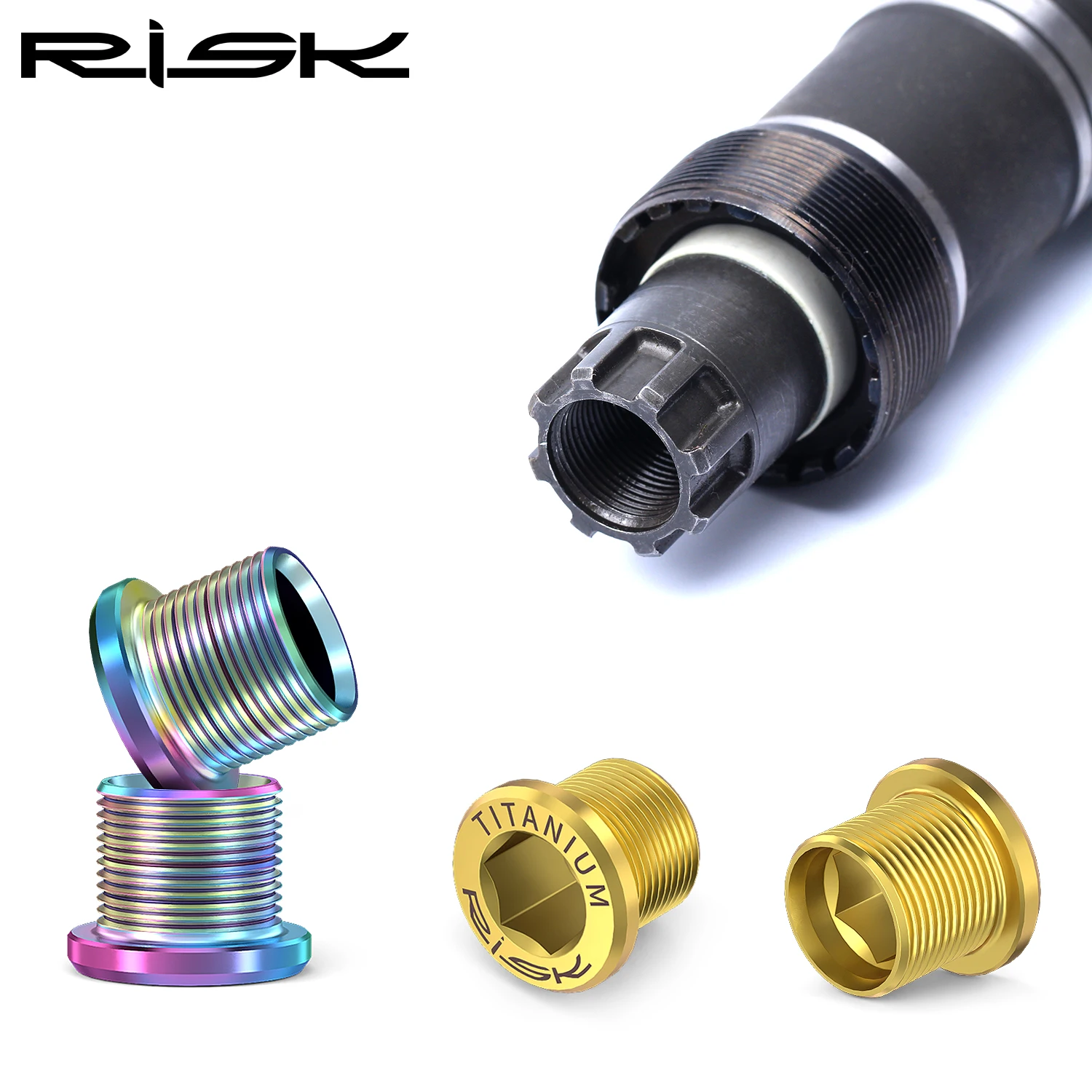 RISK-Splined-Bottom-Bracket-Fixed-Screw-Titanium-Alloy-M5-12-Bike-Bolts ...