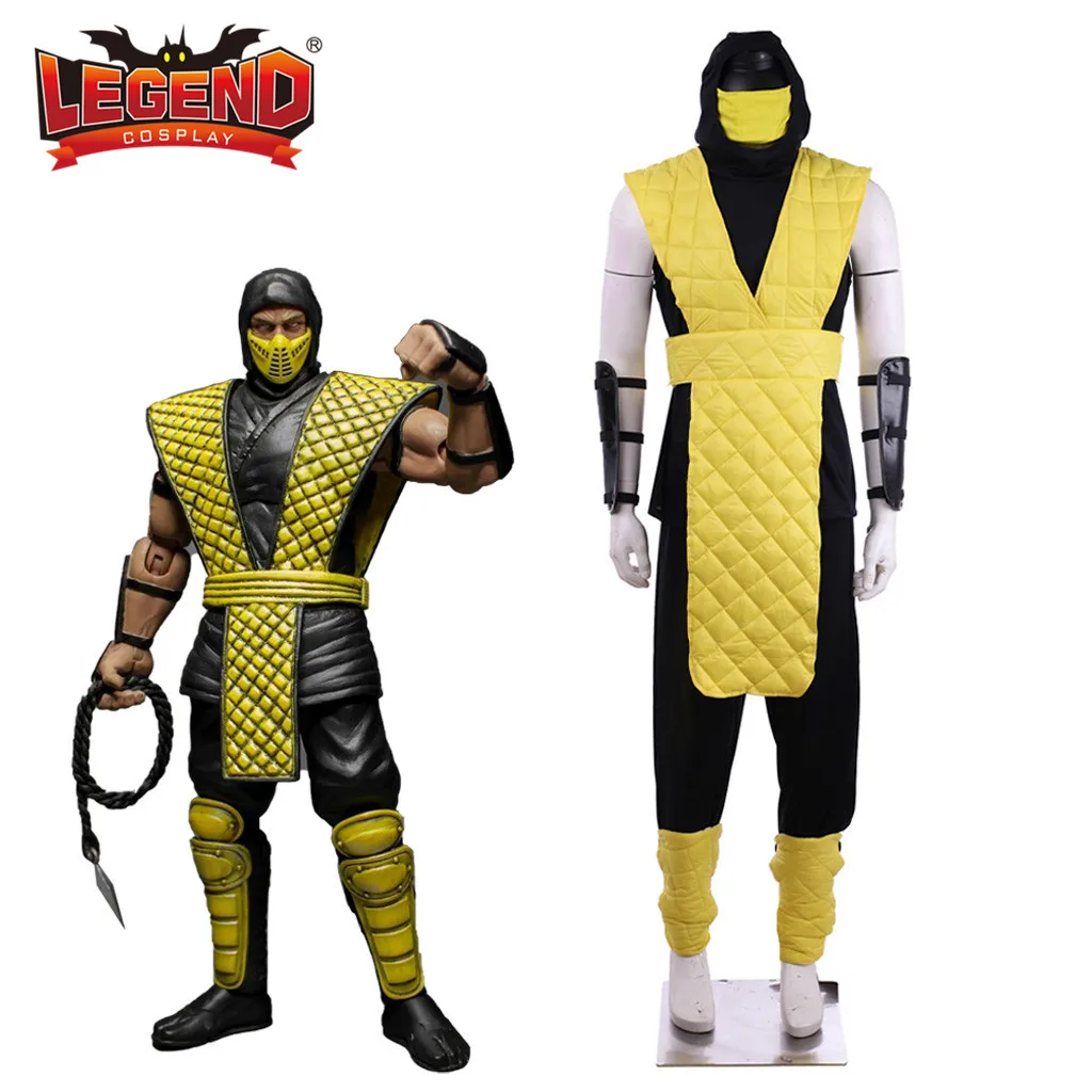 Game-Mortal-Kombat-X-Scorpion-Costume-Sub-Zero-Cosplay-Yellow-Battle ...