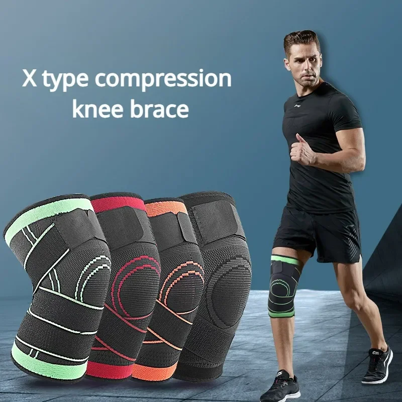 1PCS Knee Pads Sports Pressurized Elastic Kneepad Support Fitness ...