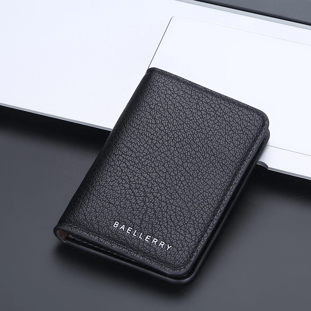 Baellerry-cartera-plegable-delgada-para-hombre-y-mujer-Cartera-de-cuero ...