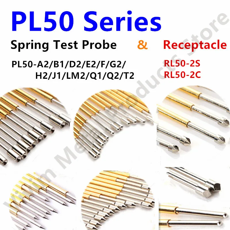PL50 B Spring Test Probe PL50 RL50 Series Pogo Pin Dia 0.68mm Nickel ...