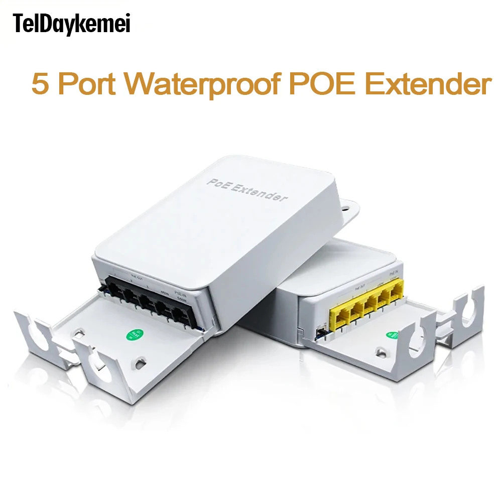 5-Port-Waterproof-POE-Extender-4-Port-Repeater-100-1000Mbps-Outdoor ...