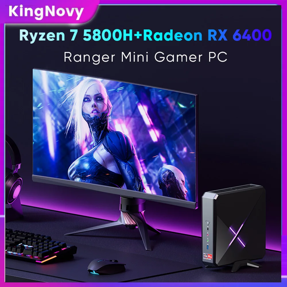 KingNovy-Gaming-PC-AMD-Ryzen-7-5800H-Radeon-RX-6400-Windows-11-Mini-PC ...