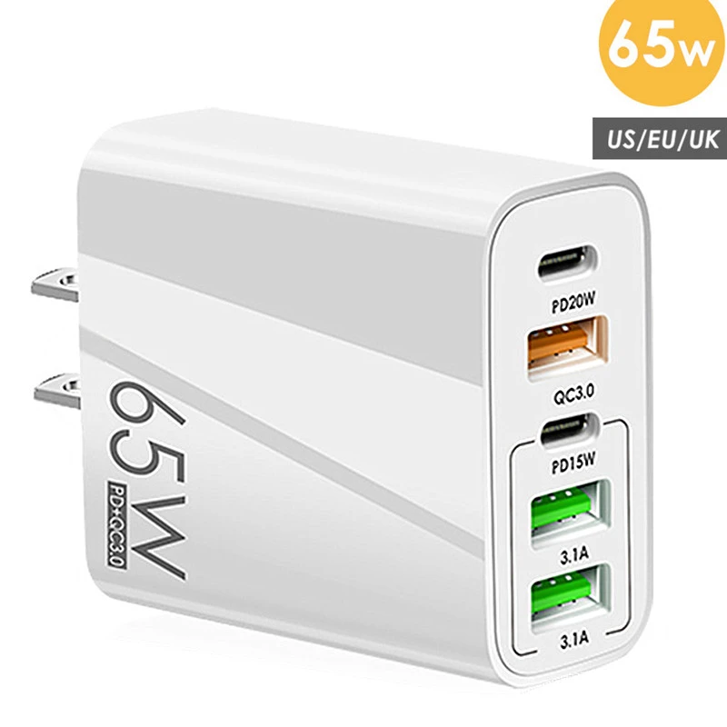65w Fast Mobile Phone Charger | Pd 65w Quick Charge Charger - Eu/us/uk ...