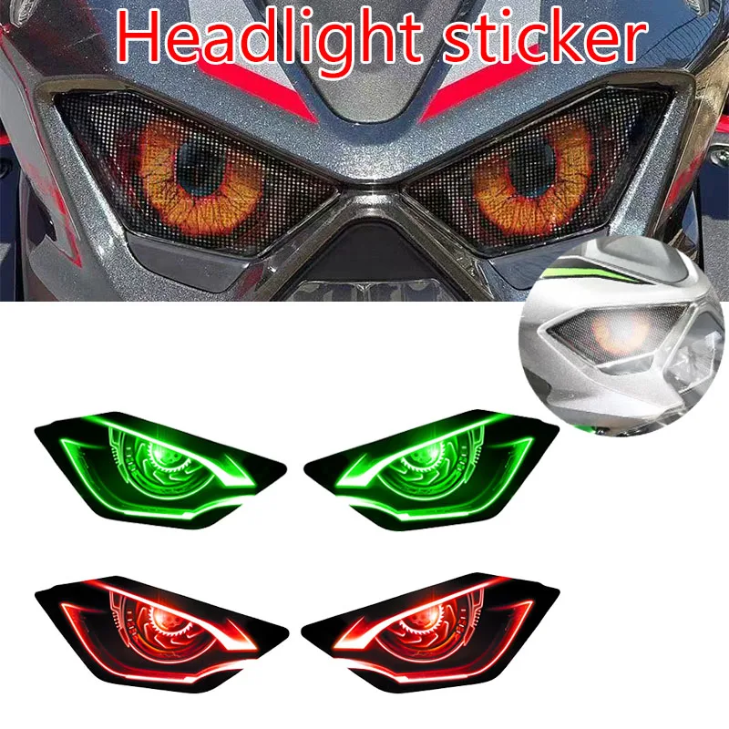 Motorcycle Headlight Stickers Protective Decals Waterproof Head Light ...