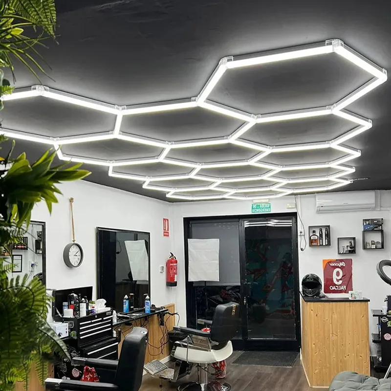 Barbershop-Hair-Salon-Led-Ceiling-Light-Hexagon-Garage-Light-110V-240V ...