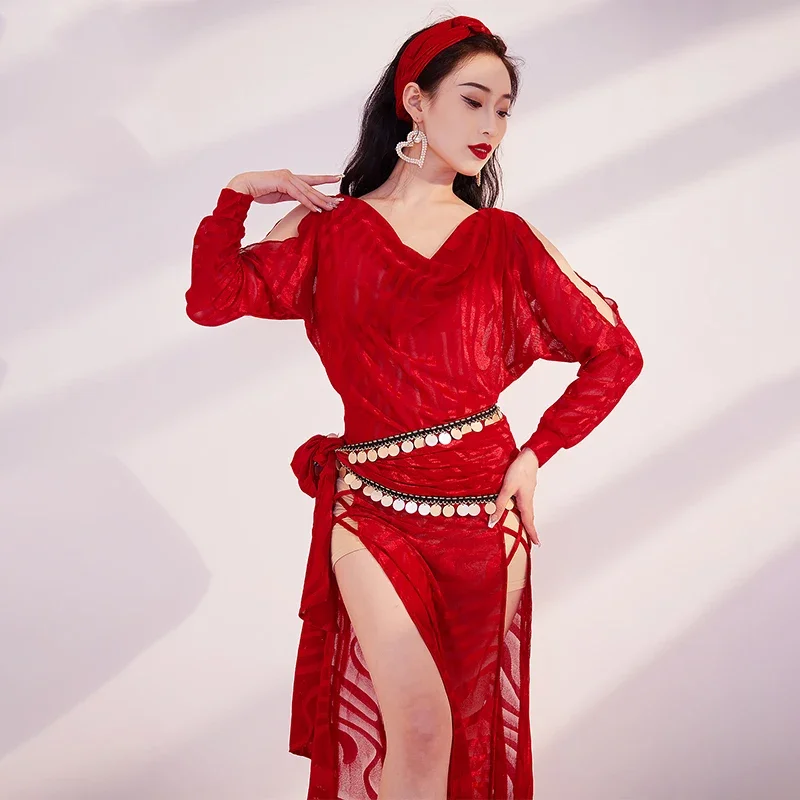 Ropa-de-danza-del-vientre-traje-de-entrenamiento-Baladi-Shaabi-traje-de ...