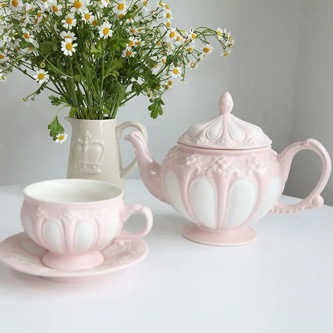 European-style-tea-set-with-high-aesthetic-value-Rococo-retro-matte-tea ...