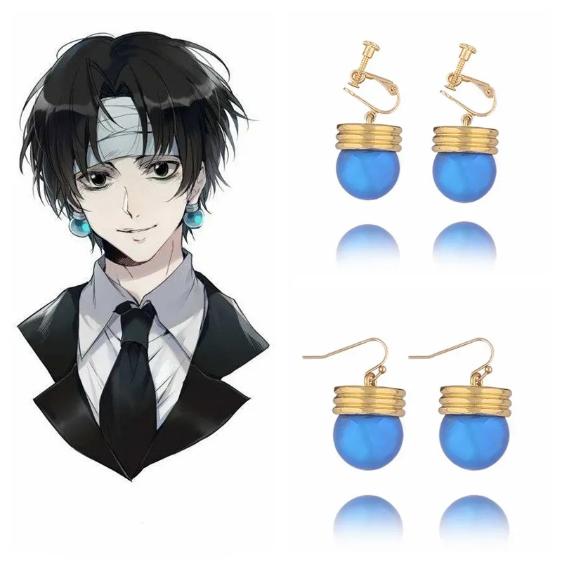 Anime-Hunter-X-Hunter-Earrings-Chrollo-Lucilfer-Original-Blue-Bulb-Ear ...