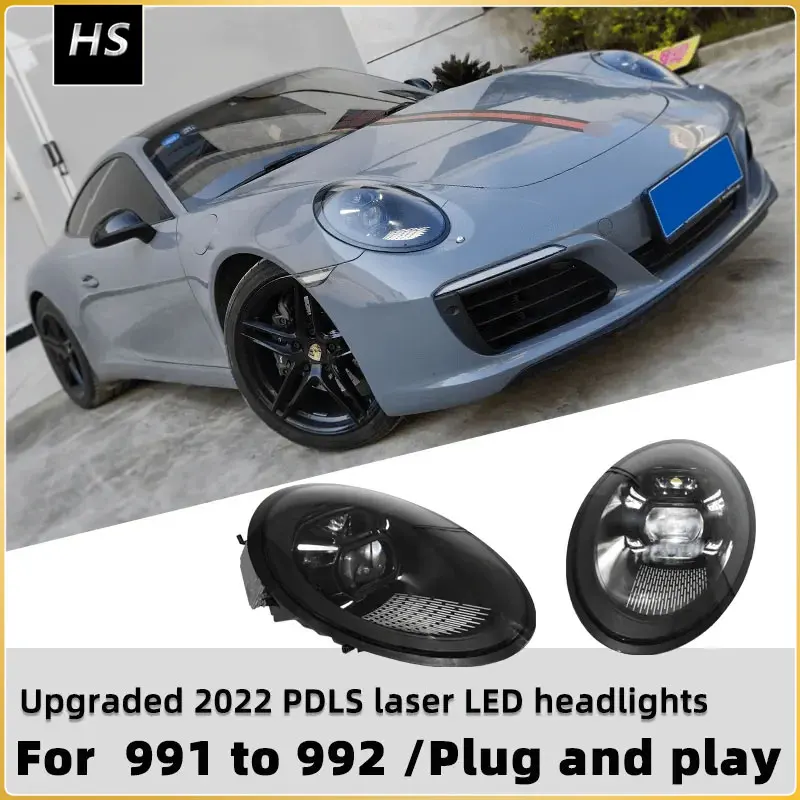 For-Porsche-911-LED-headlight-991-to-992-GT3RS-matrix-LED-daytime ...