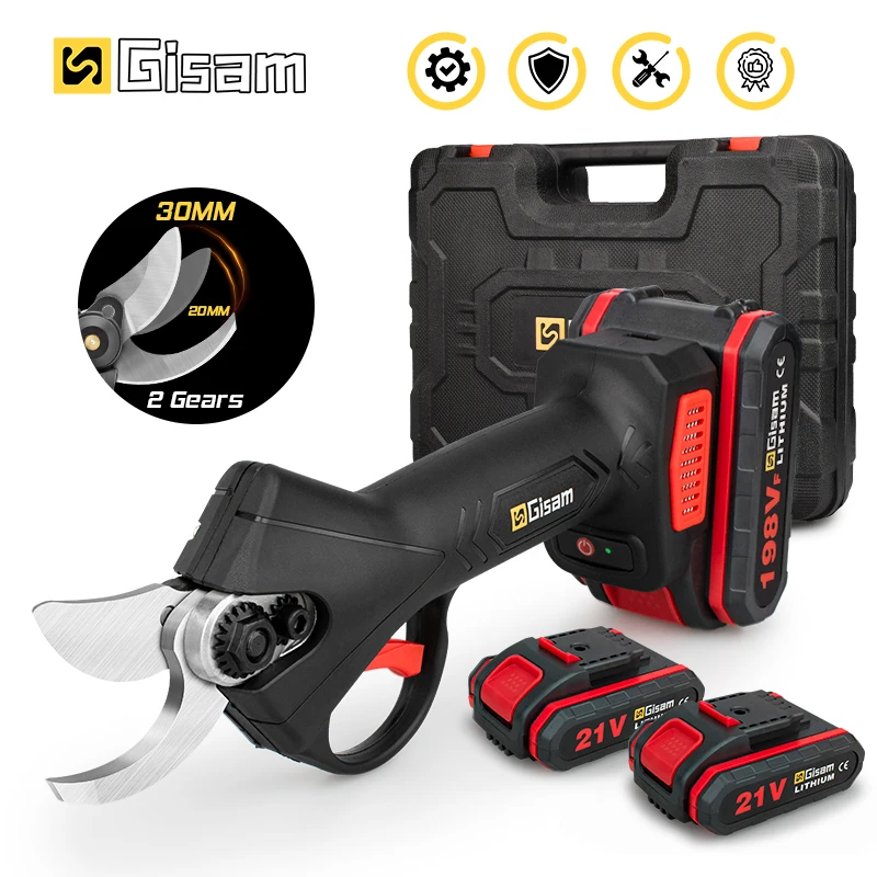 198VF 30mm Cordless Pruner Electric Pruner Pruning Shear Efficient Fruit Tree Bonsai Pruning ...