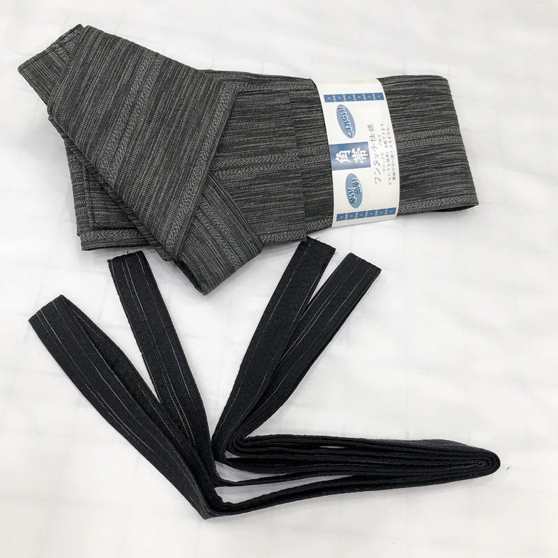 Men Japan Yukata Kimono Belt Long Striped Bathrobe Waist Strap Velcro ...