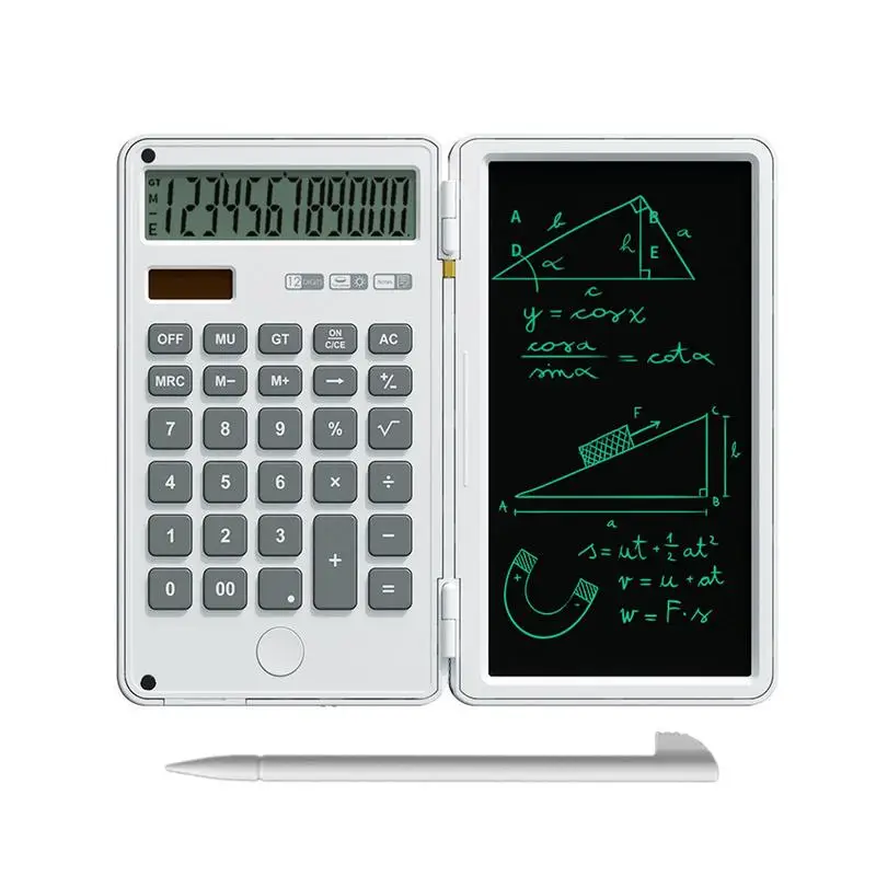 Financial-Calculator-Basic-Mute-Desk-Calculators-With-Writing-Tablet ...