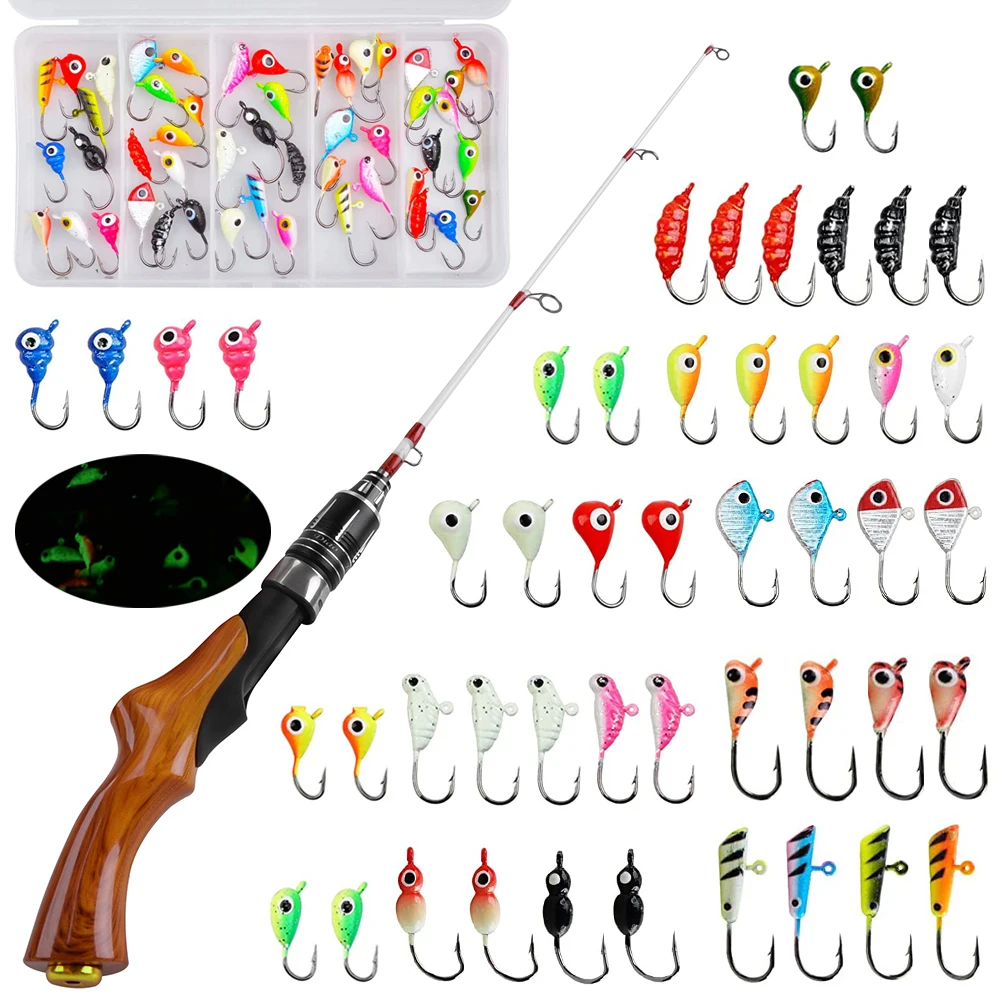 Spinning-Ice-Fishing-Rod-Combo-with-Winter-Ice-Fishing-Jigs-Lead-Head ...