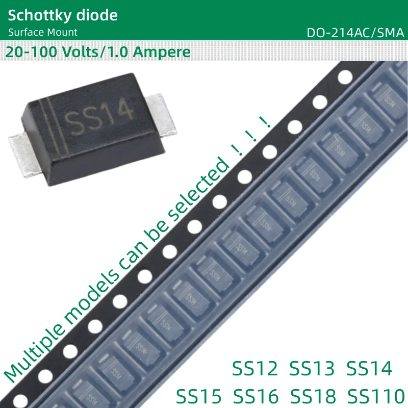 50pcs-lot-Schottky-diode-DO-214AC-SMA-package-SS12-SS13-SS14-SS15-SS16 ...