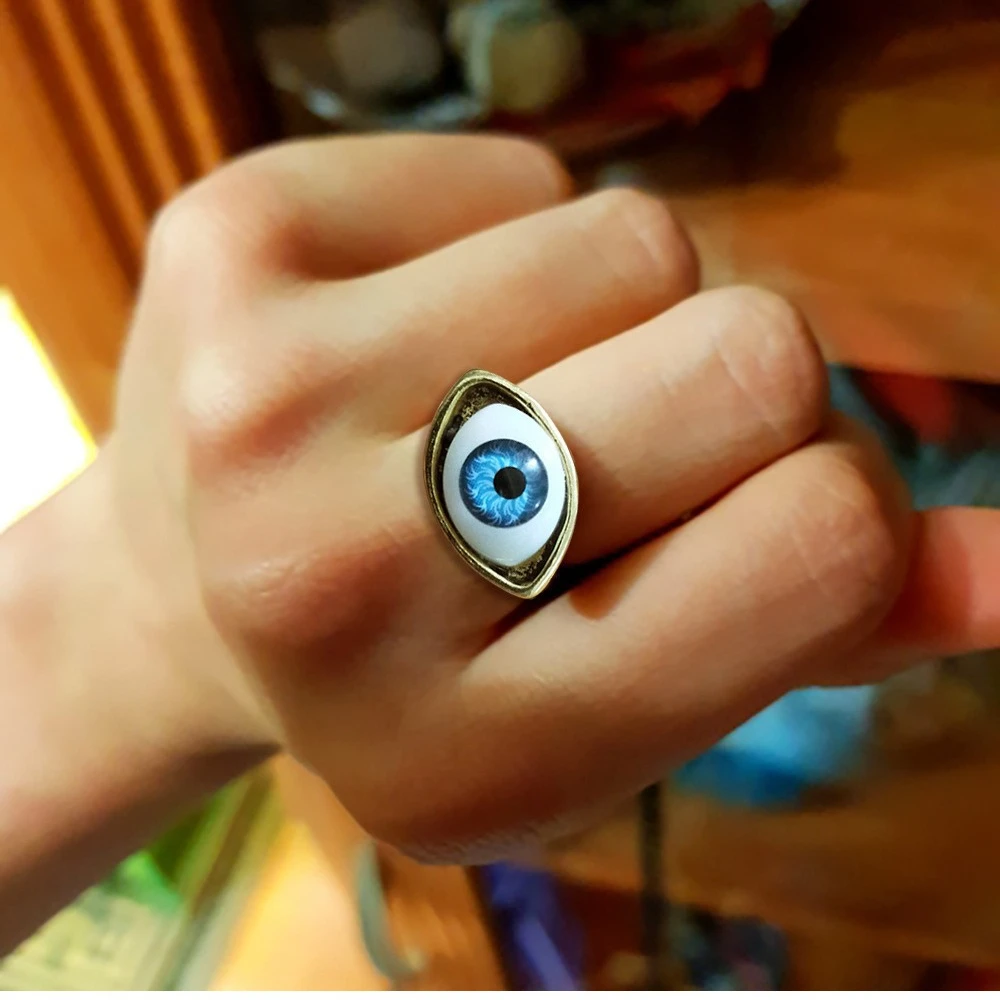Vintage-Evil-Eye-Rings-for-Women-Men-Simple-Retro-Gothic-Turkish-Blue ...
