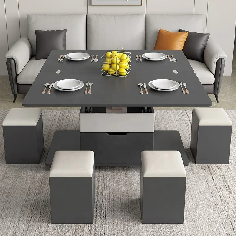 Modern-rectangle-convertible-foldable-expandable-4-stools-coffee-table ...