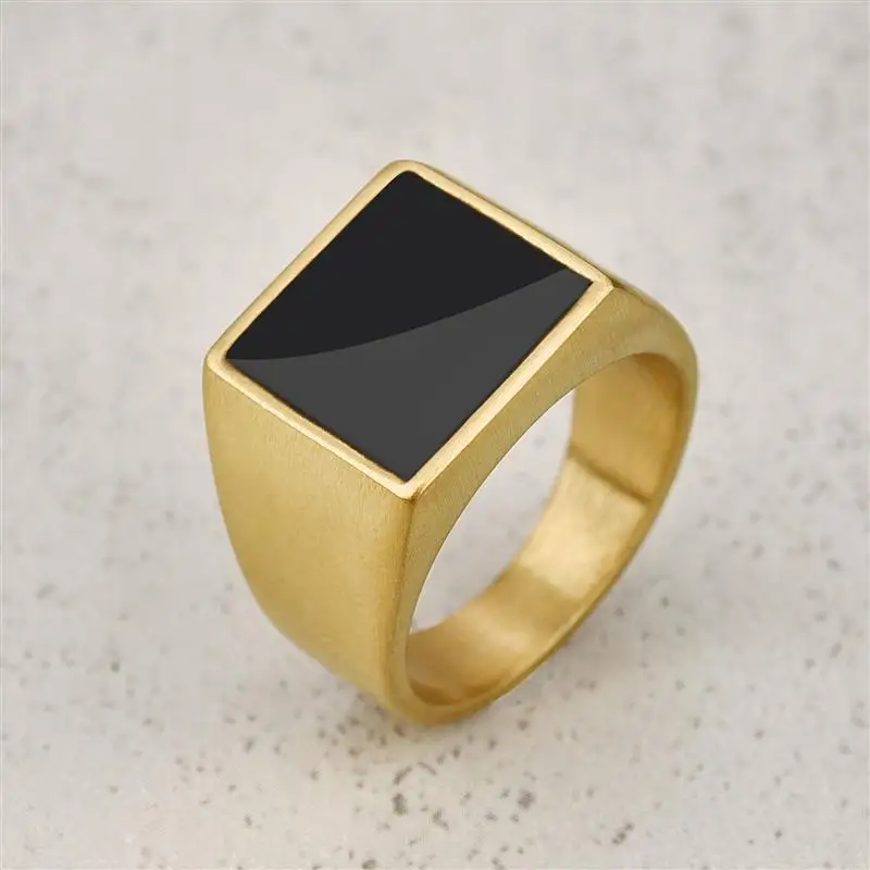 Gothic-Punk-Rings-for-Men-Stainless-Steel-Signet-Rings-Round-Square-Top ...