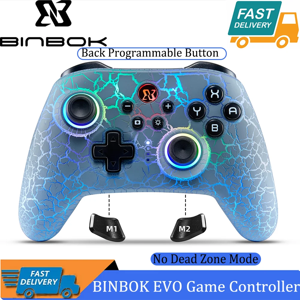 BINBOK-EVO-wireless-Dual-motors-Game-Controller-Crack-for-Nintendo ...