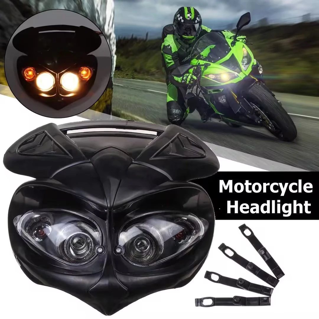 Racing-Headlight-Motorcyle-Dual-Head-Lamp-Led-Fairing-Light-for-Dirt ...