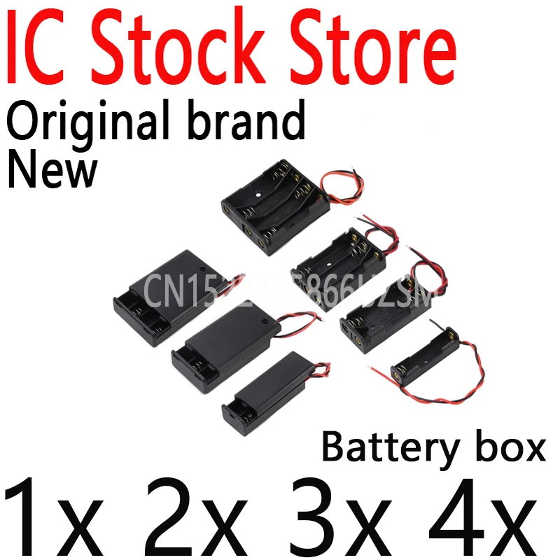 5PCS-AA-AAA-Battery-Box-Case-Holder-With-Wire-Leads-Side-By-Side ...