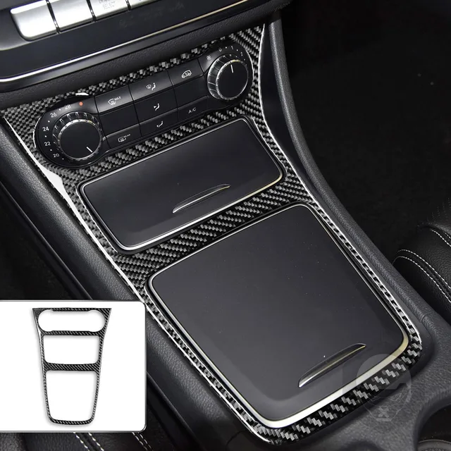 Carbon Fiber Interior Auto Central Storage Box Surround Trim Sticker ...