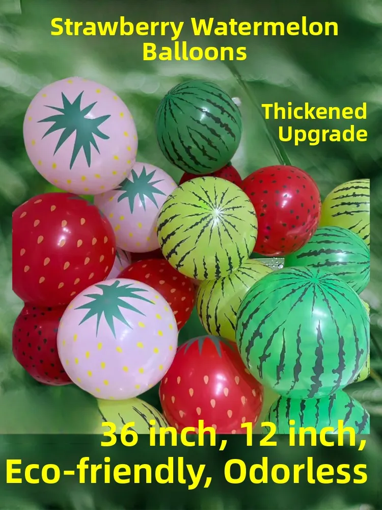 Thiened 36-Inch School Children's Toy Balloons een And Red Watermelon ...