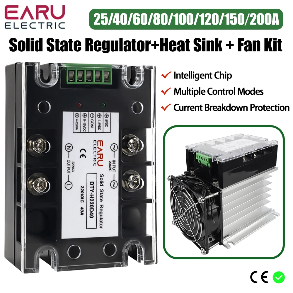 220V AC Single Phase Full Isolation Voltage Regulator Module 25-200A ...