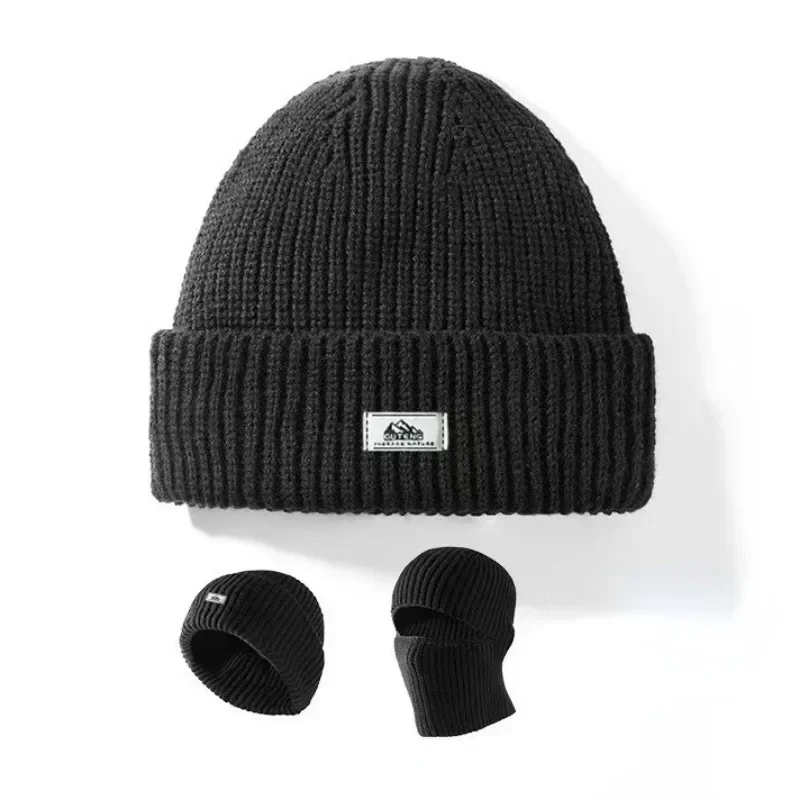 2In1 Mask Beanies Men Winter Balaclava Hat Knitted Hats Full Face Ski ...