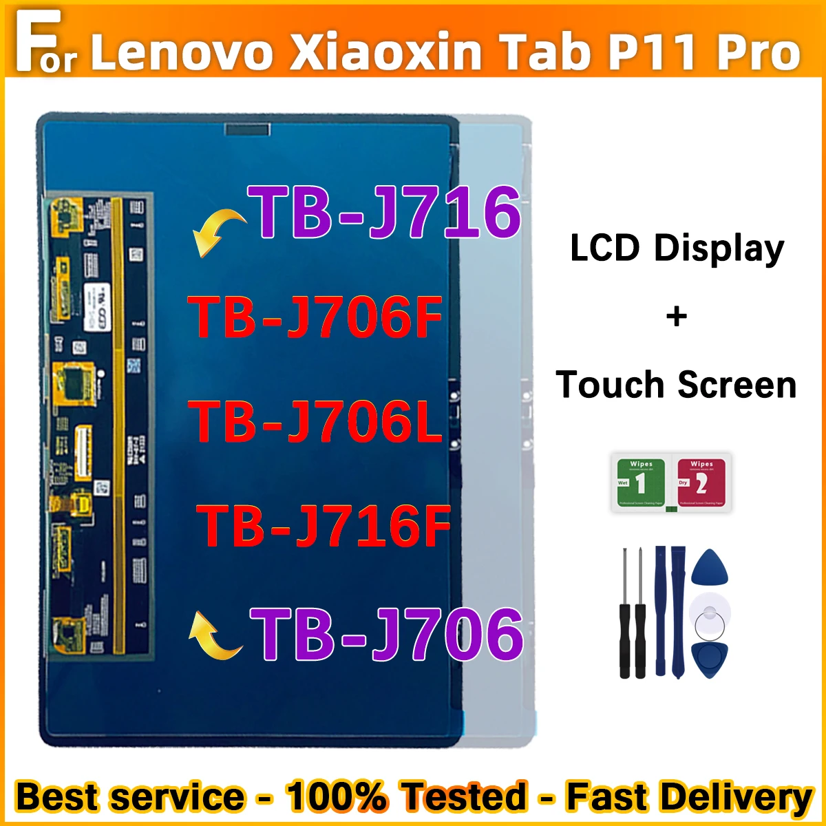 New 11.5″ Original For Lenovo Tab P11 Pro TB-J706 J706F J716 J716F LCD Display Touch Screen ...
