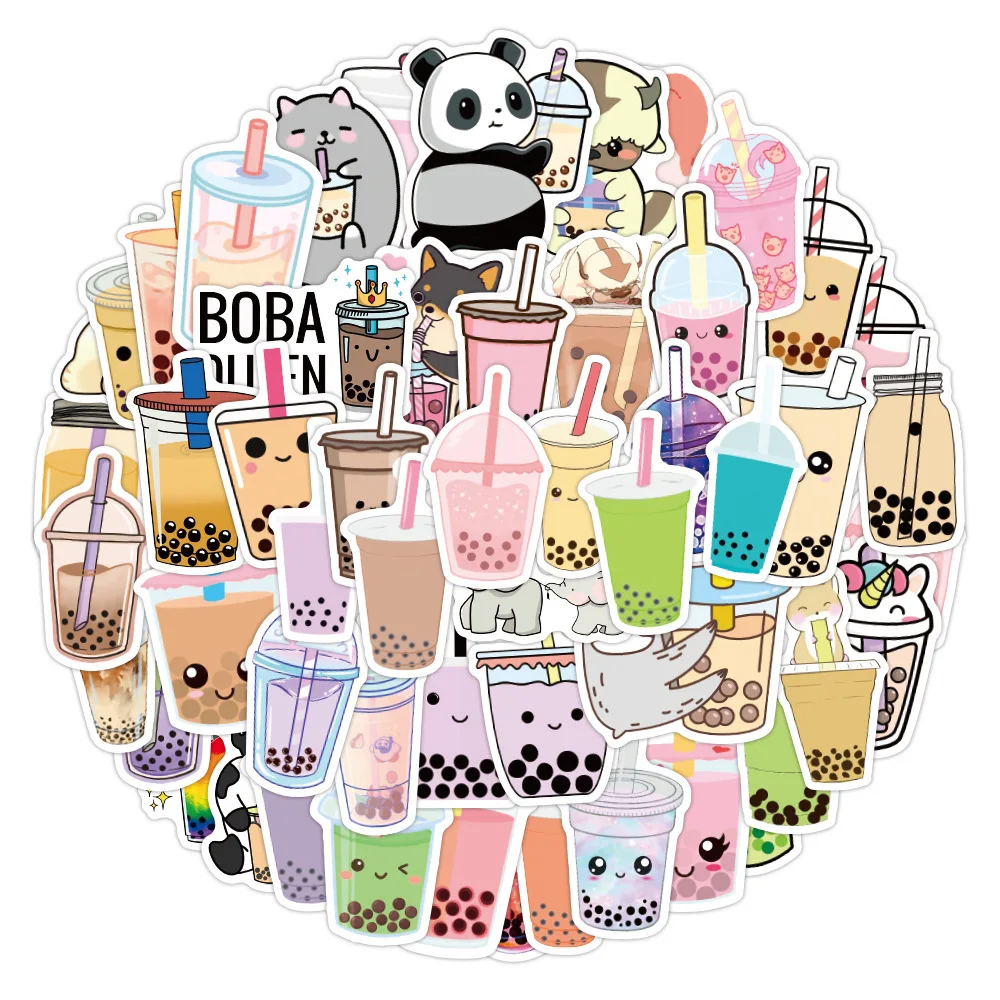 Generic 50pcs Cute Cartoon Pet Pearl Milk Tea Stickers Pack For Girl ...