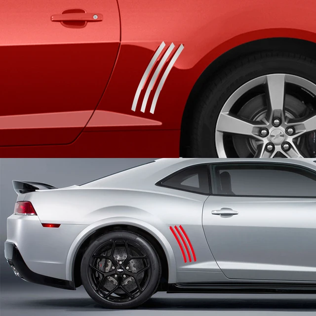 Badges Red & Chrome Metal Bumper Trunk Emblem Badge For Chevy Camaro ...