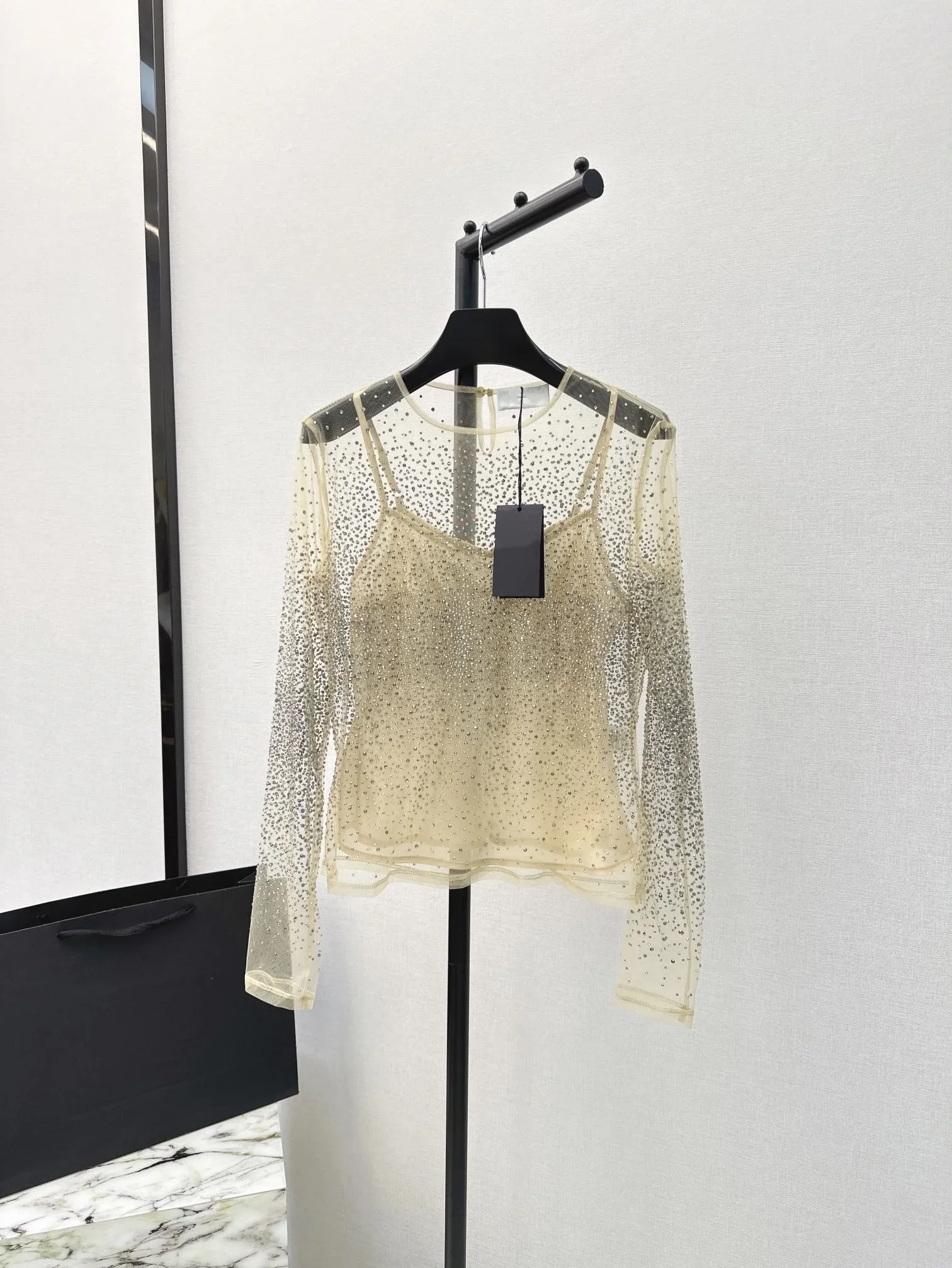 The-latest-super-blingbling-crystal-hot-diamond-mesh-top-in-spring-and ...