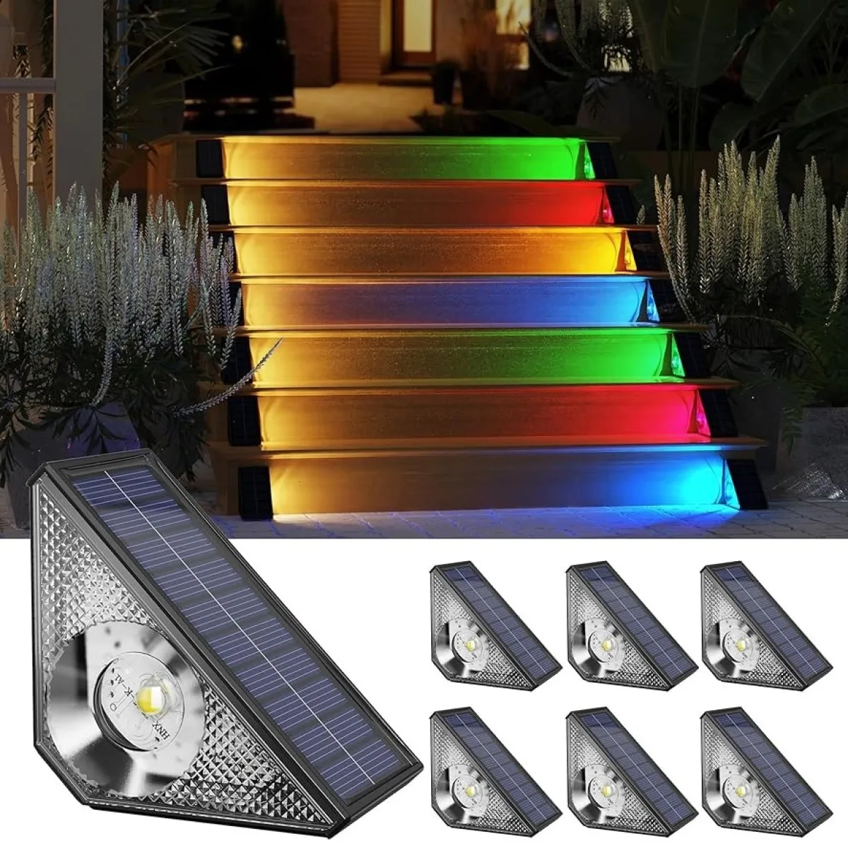 Solar-Lights-Outdoor-Warm-RGB-Solar-Stair-light-Decorative-For-Garden ...