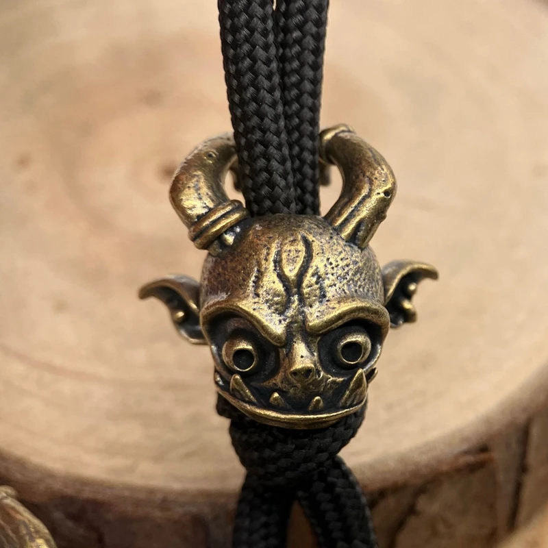 Punk Brass Little Devil Knife Bead Pendants for Keychain EDC Flashlight ...