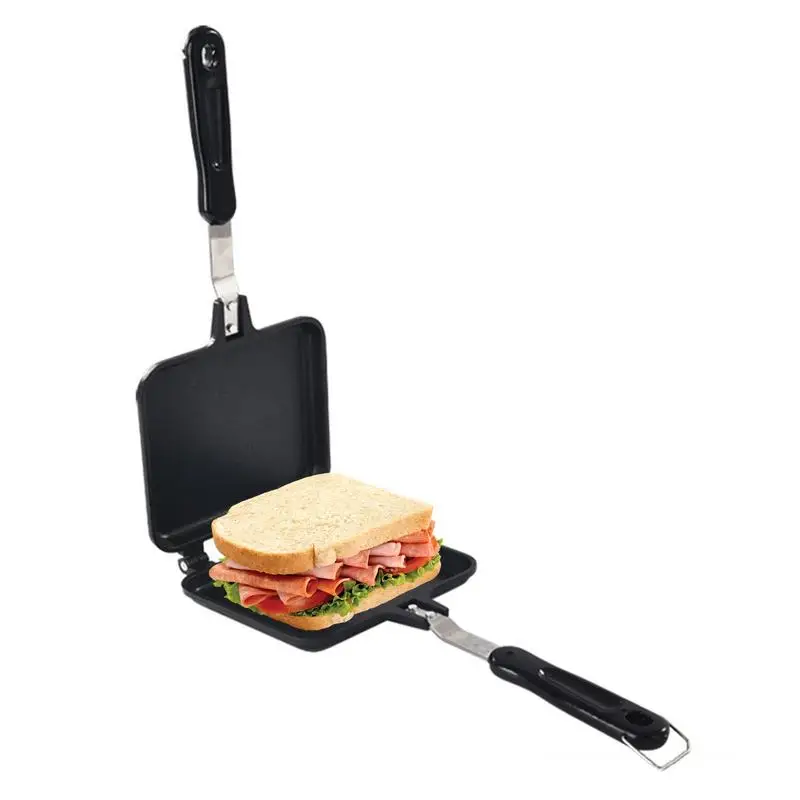 Sandwich Panini Grill Double Sided Sandwich Pan Foldable Non Stick Flip ...