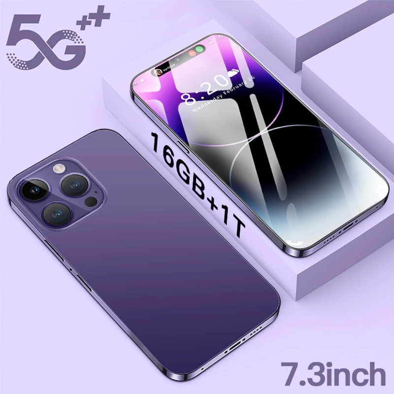 Celular-I14-Pro-Max-5G-Smartphone-8000mAh-16-1TB-7-3-HD-Screen-Vers-o ...