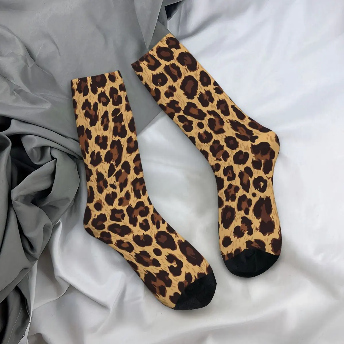 Gold-Leopard-Socks-Trendy-Animal-Print-Casual-Youth-Mid-Stockings-Large-Chemical-Fiber-Sports ...
