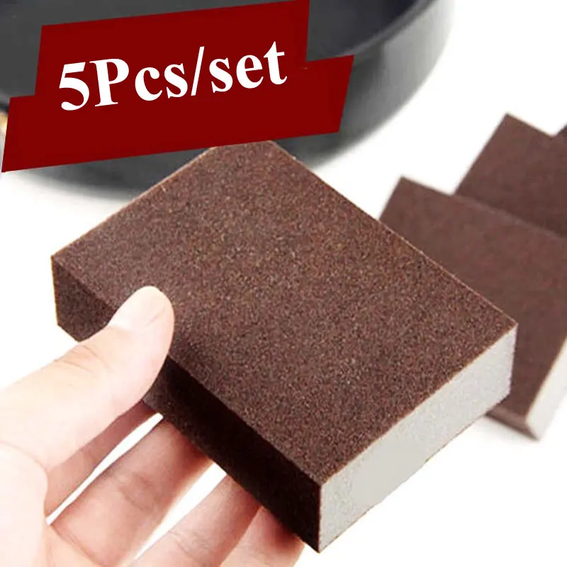 5pcs Kitchen Clean Sponge Gadgets Sponge Carborundum Removing Rust ...