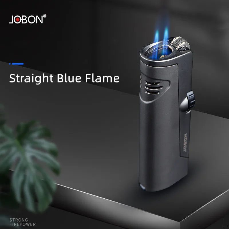 JOBON-Metal-Butane-Gas-Lighter-Outdoor-Windproof-Grinding-Wheel ...