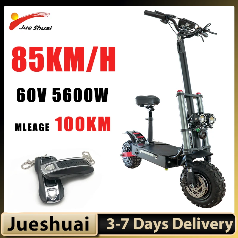 X60 E Scooter with 5600W Powerful Dual Motor 60V Battery Up to 85KM/H ...