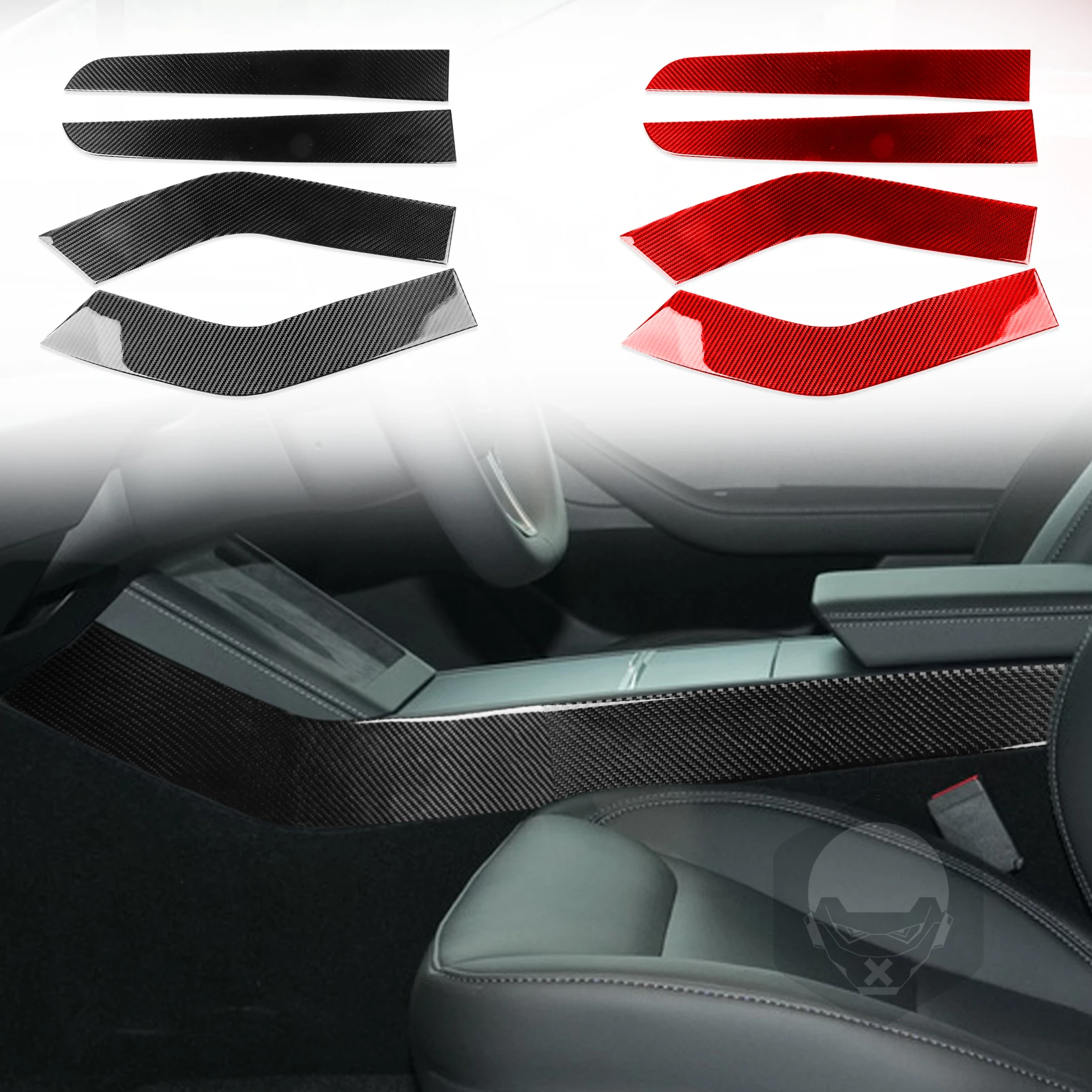 Carbon-Fiber-Car-sidebar-Central-control-side-Panel-Trim-strip-For ...