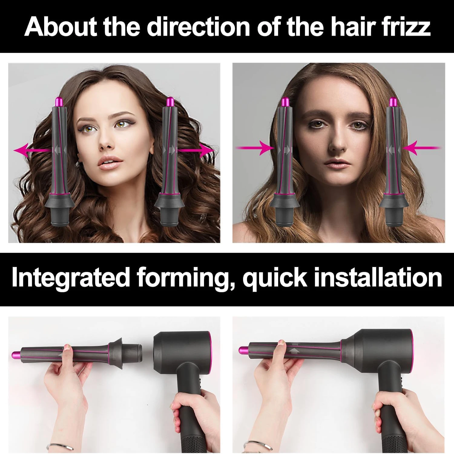 Airwrap Styler Dyson Hair Curler Attachment 🧁 Inch/40MM 30MM Long Hair ...