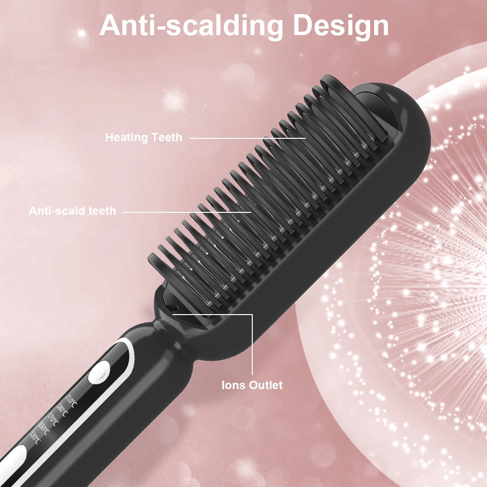 FER A BOUCLER,Black-L'UA--Fer À Friser Électrique En Céramique, Brosse ...