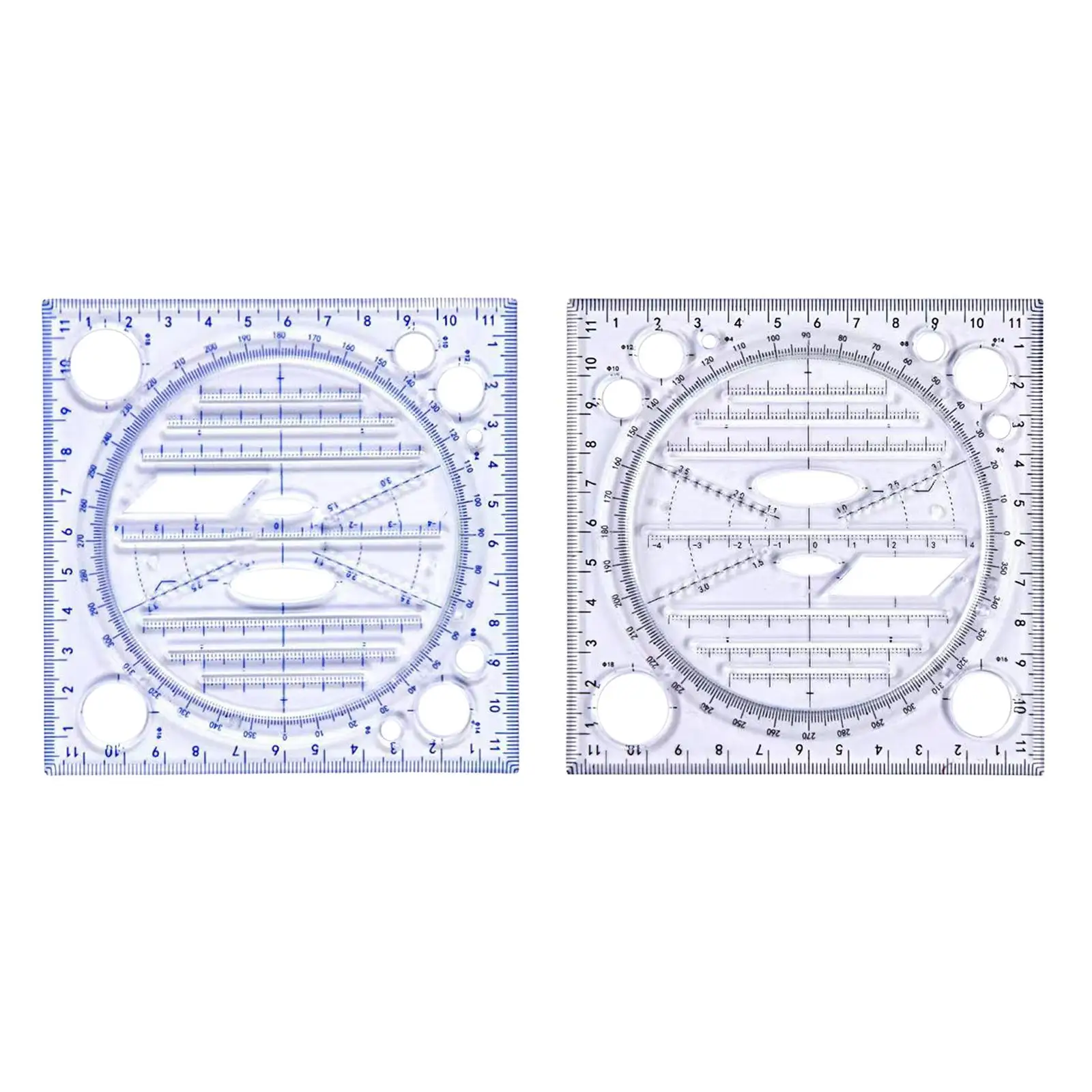 Drawing-Ruler-DIY-Rotatable-Stereo-Geometric-Art-Design-Tools-Template ...