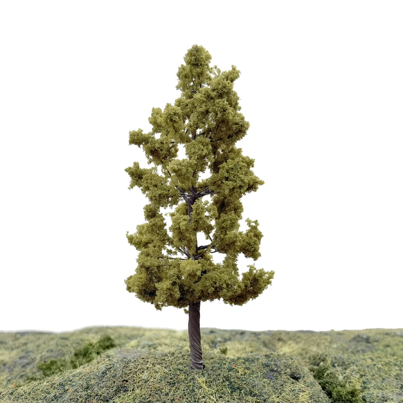 8-14cm simulation wire pine tree model fall army green military sand ...