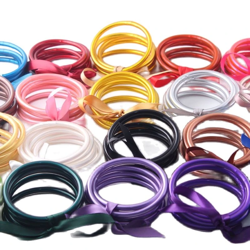Buddhist Temples Bangles Bracelets | Glitter Silicone Bracelets - 5pc ...