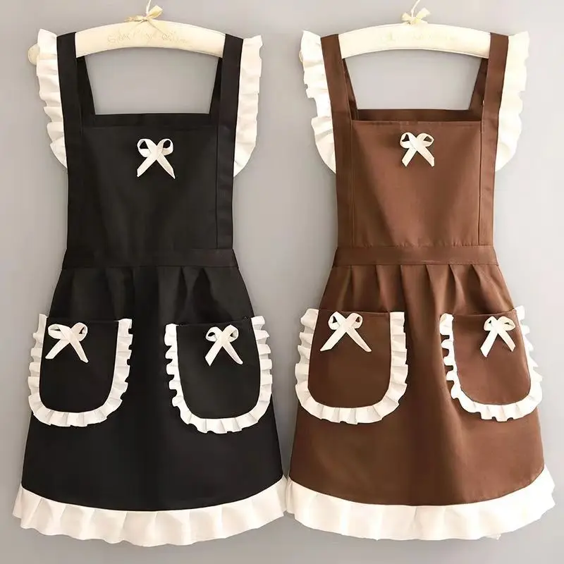 Cute-Maid-Outfit-Oil-and-Stain-Resistant-Apron-with-Waistband-Kitchen ...